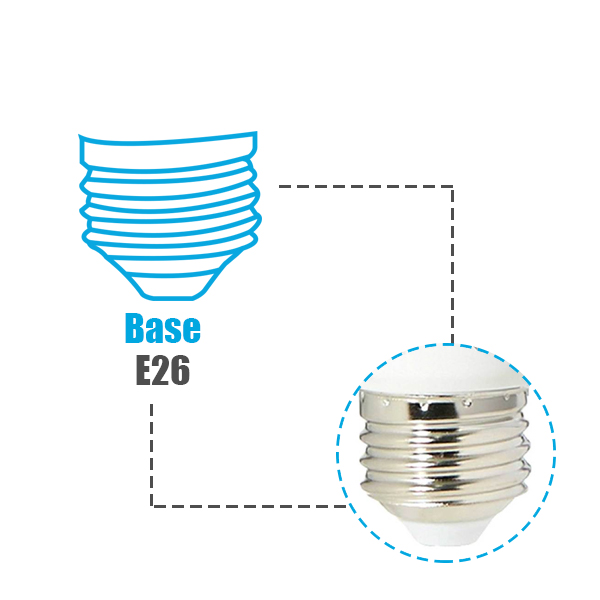 A19 Dimmable LED Light Bulb, 9.8W, 6500K Cool White, 800 Lumens, (E26 ...