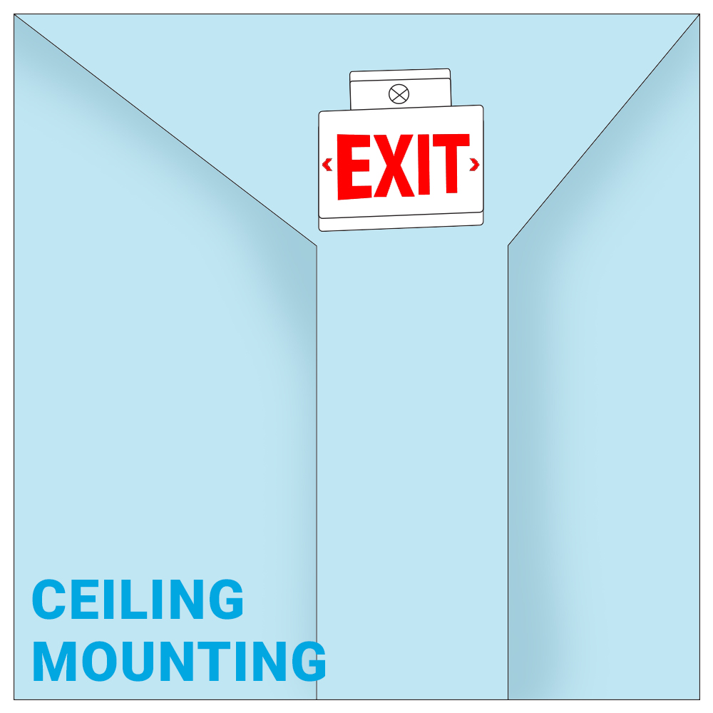 LED Emergency Exit Sign (Side & Ceiling Mount) – LEDMyplace