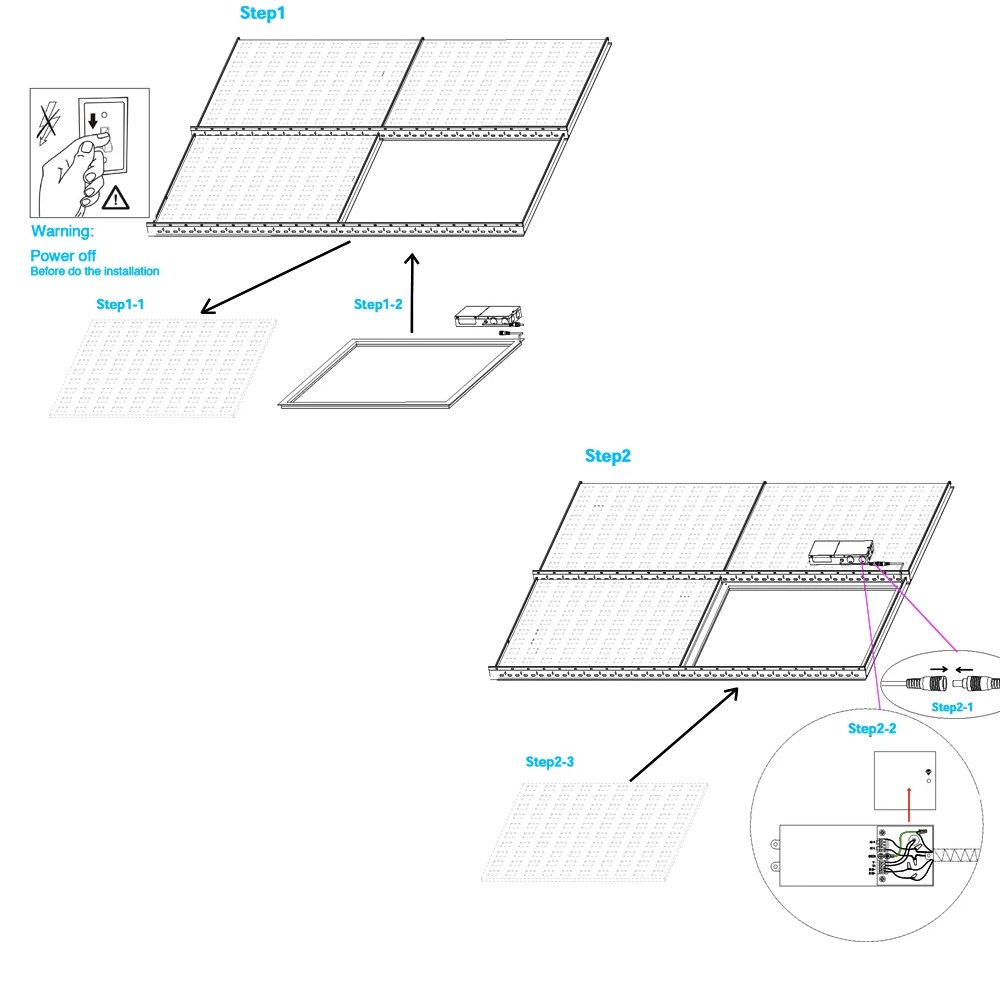 2x4ft LED T-Bar Panel Light - 55W 5000K - CRI 80 - ETL Listed – LEDMyplace